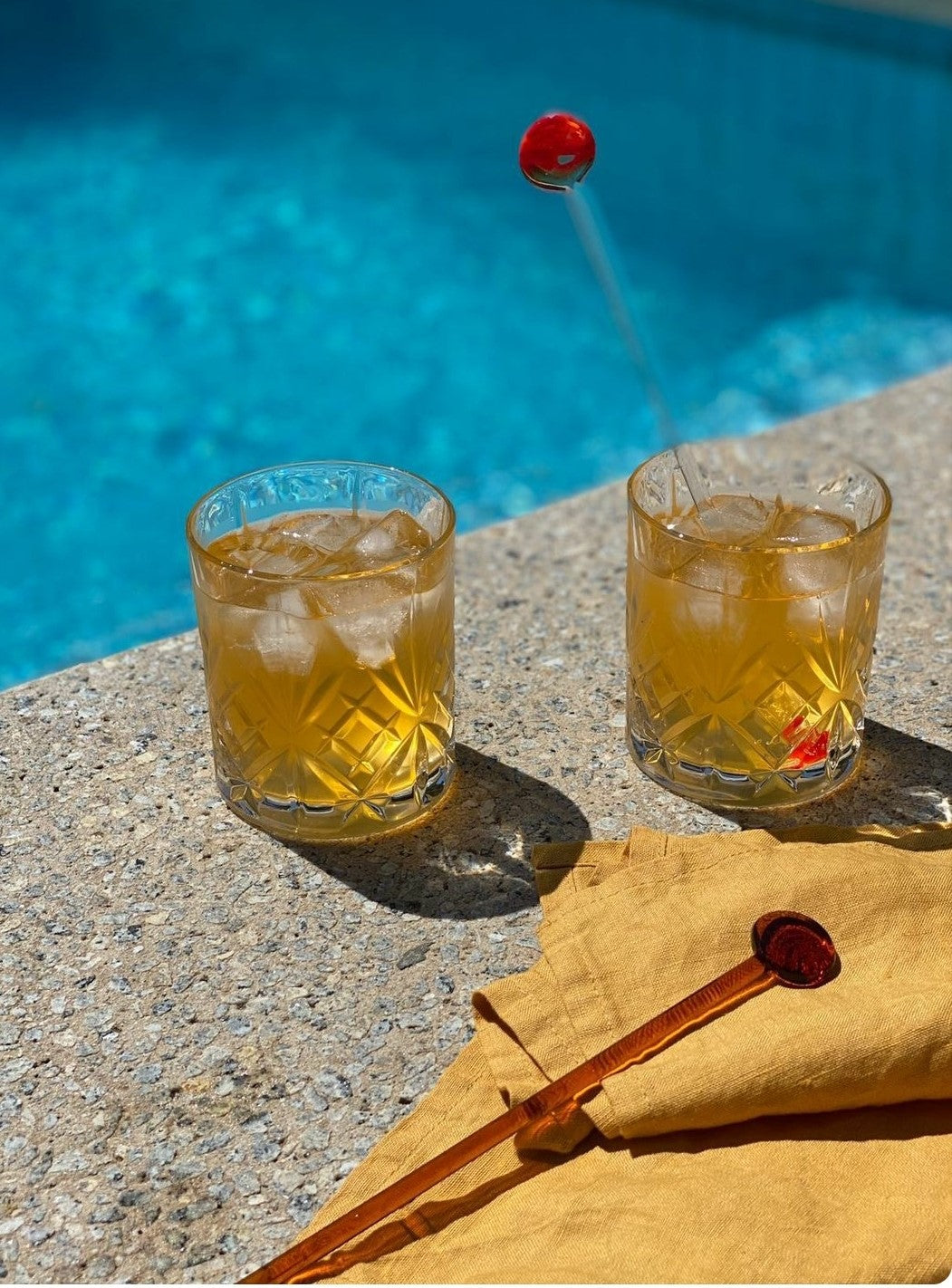 Glass Swizzle Sticks - Red Rose (2pcs) – Atley.co